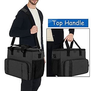 CURMIO Carrying Case Compatible for PS5, PS4, PS4 Pro, Xbox Series S, Xbox One/ One S/ One X and Xbox 360, Playstation 5 Storage Bag for Console and Gaming Accessories, Black (Bag Only)