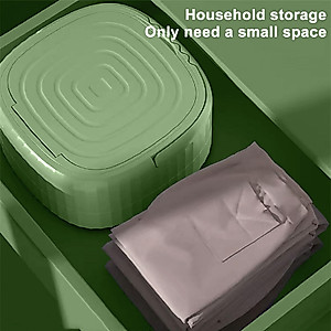 Portable Washing Machine, 9l Large Capacity, Foldable Washing Machine Suitable For Washing Small Clothes, Baby Clothes, Underwear, Socks, Pet Supplies, Apartments, Camping, Rv Travel Laundry- Green …