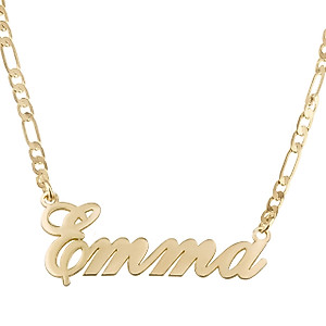 Beleco Custom Name Necklace 18k Gold/Rose Plated or Sterling Silver 925 - Personalized Name Necklace