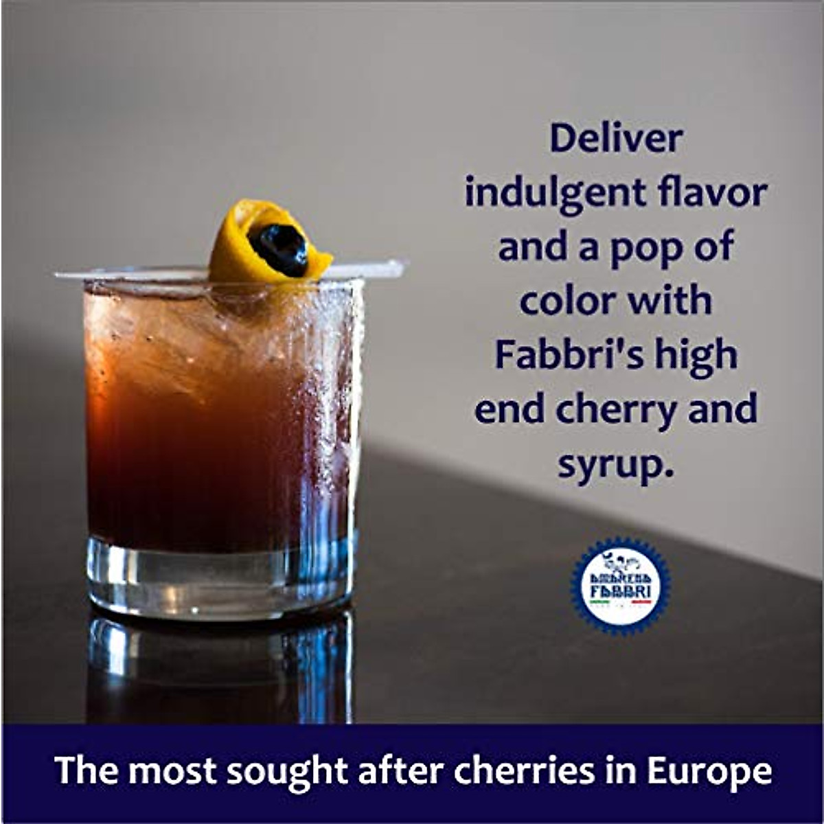 Fabbri Amarena Wild Cherries in Syrup, Gluten Free, Non- GMO, Vegan, 21 Ounce