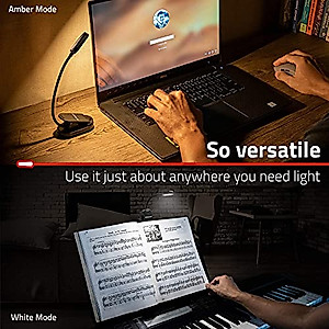 GearLight Rechargeable Book Light for Reading in Bed - Stocking Stuffers 2 Pack Adjustable LED Clip-on Reading Light for Books in Bed - Reading Lamp Book Accessories for Adults & Kids