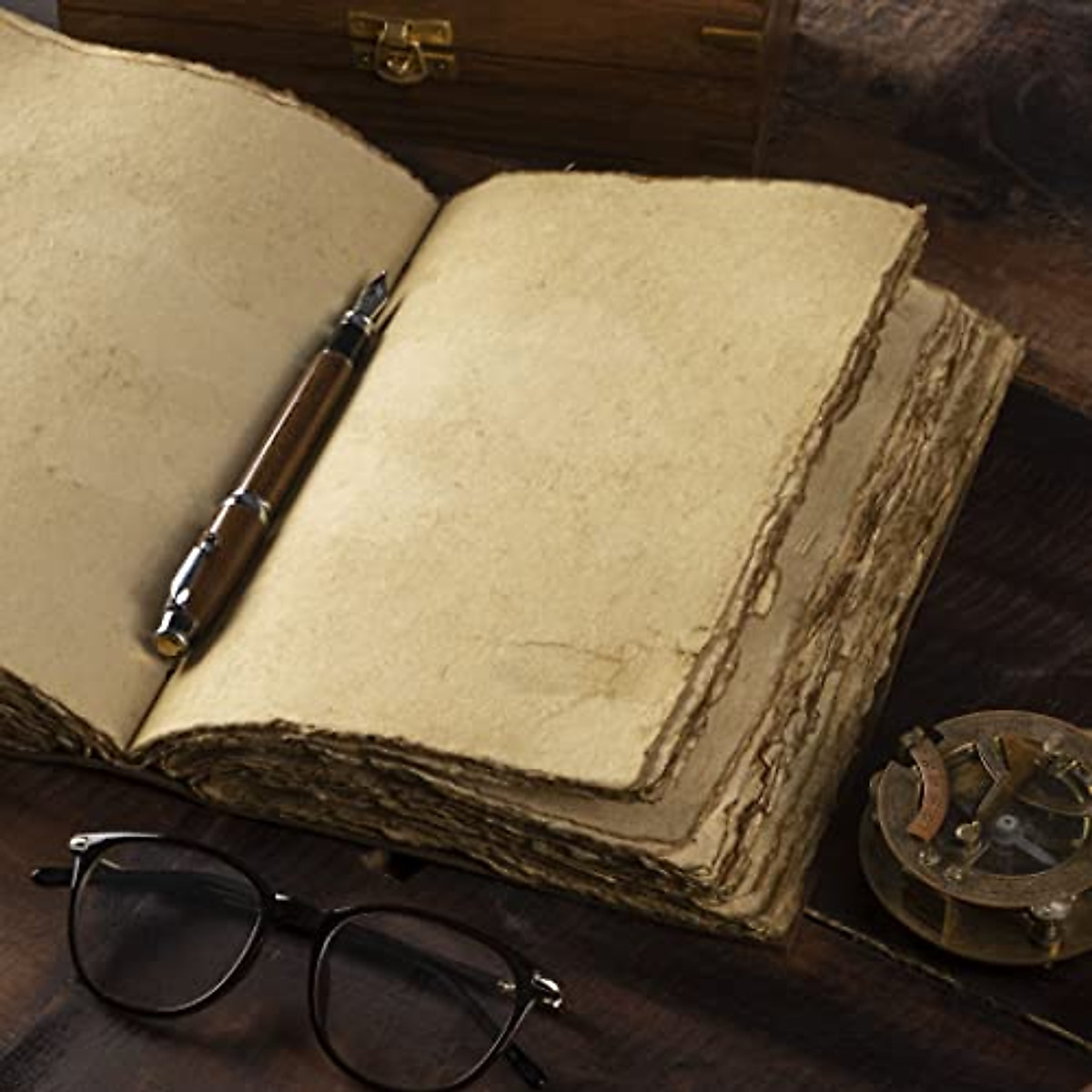 Vintage Leather Journal Tree of Life-Leather Bound Journal-Antique Paper-Beautiful Embossed Tree Leather Sketchbook - For Drawing Sketching and Writing-240 Pages