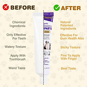 Toothpaste | Teeth Cleaning and Fresh Breath Dental Care for Abyssinian Cat Kittens and Adult Cats | Soothes Inflamed Gums | Safe for Puppies | Vet Formulated 1 Pack (2.4 OZ)