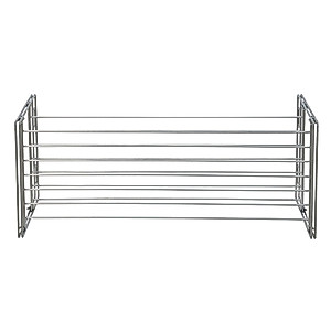 Household Essentials Stackable Two-Tier Shoe Rack, Chrome