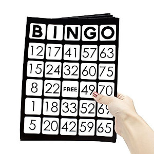 Royal Bingo Supplies EZ Readers Large-Format 8.5" x 11" Bingo Cards with Jumbo 1-inch Numbers (Pack of 25)