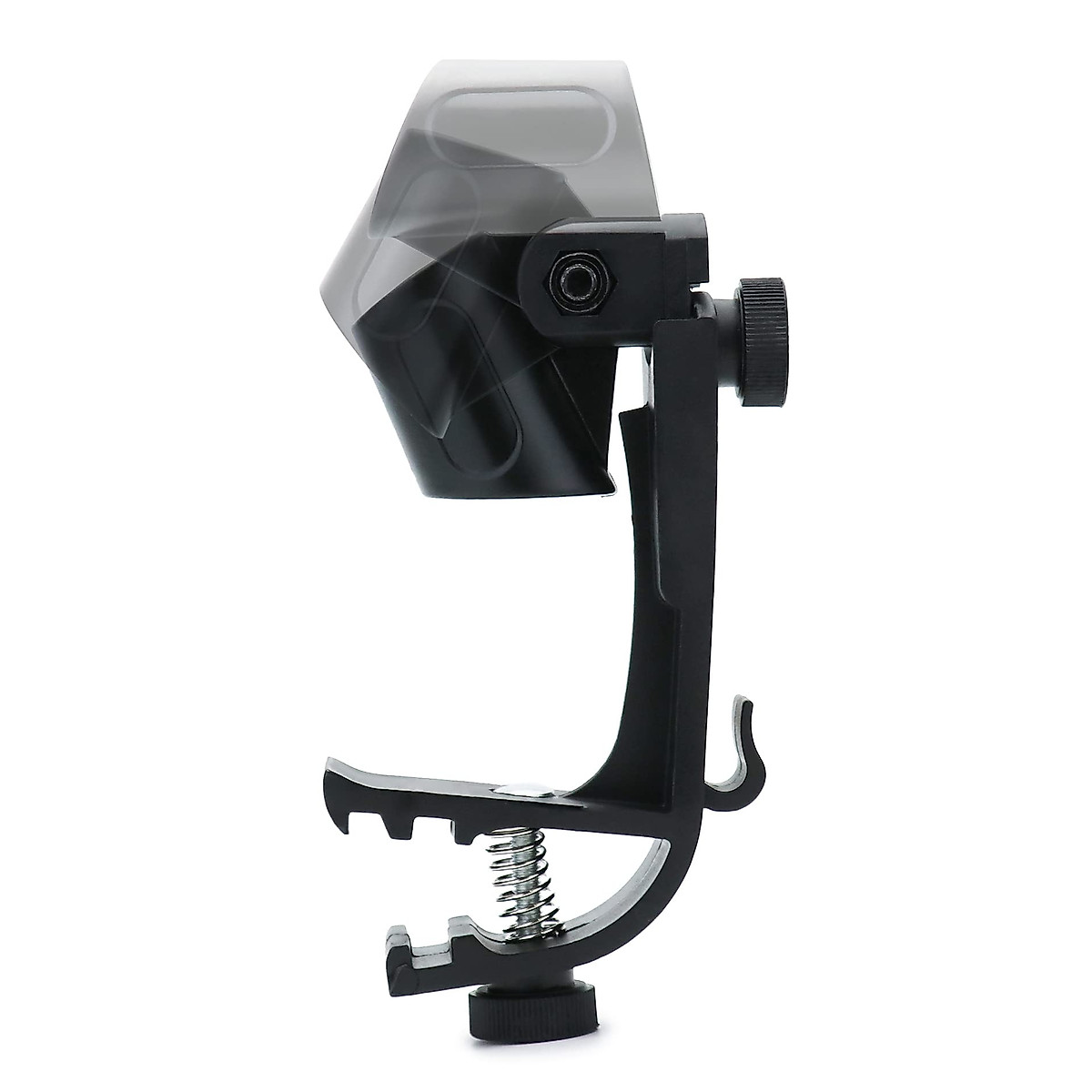 QWORK Drum Microphone Holder, 4 Pack Adjustable Drum Microphone Clip, Ring Mounting Clip Snare Drum Clip Sleeve, Mic Hoop Rim Snare Clamp, Black