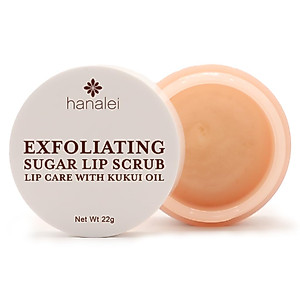 Vegan and Cruelty-Free Sugar Lip Scrub Exfoliator by Hanalei – Made with Hawaiian Cane Sugar, Kukui Oil, and Shea Butter to Exfoliate, Smooth, and Brighten Lips Made in the USA (22 g)