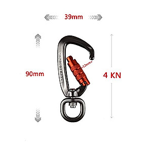 DGRENA Carabiner, Keychain, Spring Buckle，Made of high Hardness Aluminum which is Suitable for hammocks, Home Tools, Camping, Hiking, utilities, and etc. (Gray)