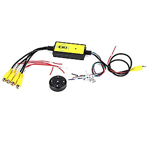 Video Switcher, Intelligent Car Video Switcher Converter 4 Input 1 Output Switch Video System Auto Parts Car Accessories
