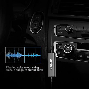 ZVFOTN Ground Loop Noise Isolator, Audio Noise Filter for Car Audio/Home Stereo System with 3.5mm Audio Cable, Eliminate Buzzing Sound, Black