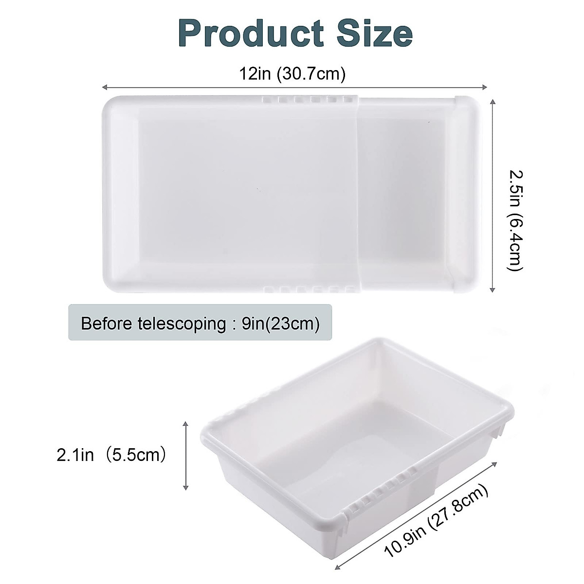 3 Pack Expandable Drawer Organizer for Utensils Holder, Adjustable Cutlery Tray, Drawer Dividers Organizer for Silverware, Flatware, Knives in Kitchen, Bedroom, Living Room (L)