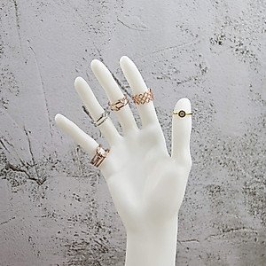 AUEAR, Female Mannequin Hand Display for Jewelry Holder Bracelet Necklace Ring Stand (White, 11"x7.3", 1 Pack)