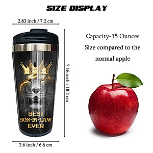 Muilzon Son-in-Law Gifts Coffee Tumbler 15 oz - Son in Law Gifts from Mother in Law/Father in Law Travel Mug - Gifts for Son in Law Tumblers - Birthday Gift Ideas for Son in Law