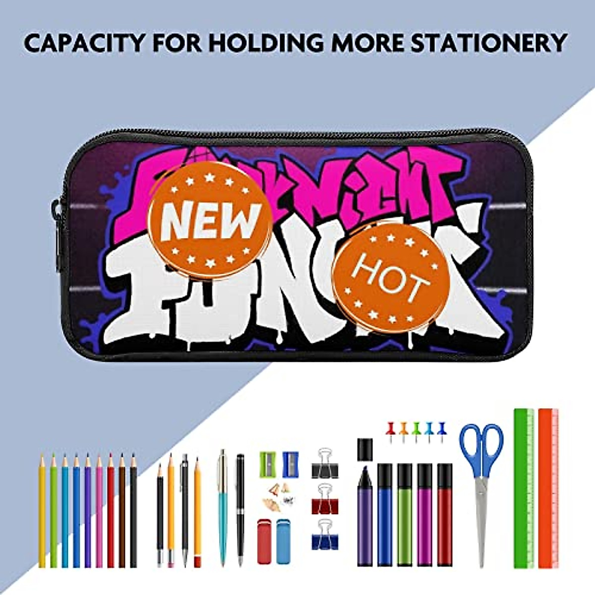 Valvia Cute Cartoon Pencil Case Pouch for Girls Boys Adult Office University Large Capacity Pencil Case with Zipper