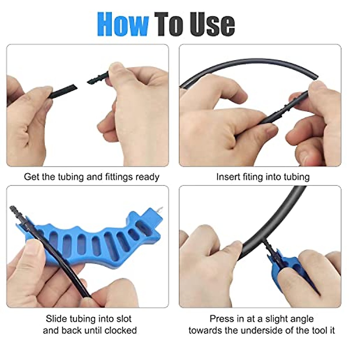 1/4 inch Blank Distribution Tubing Installation tool，Irrigation Fittings Installation tool， for Easier 1/4" Inch Fitting & Emitter Insertion