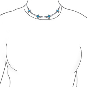 Bling Jewelry South Western Festival Style Choker Necklace for Teen for Women Oxidized Metal Adjustable