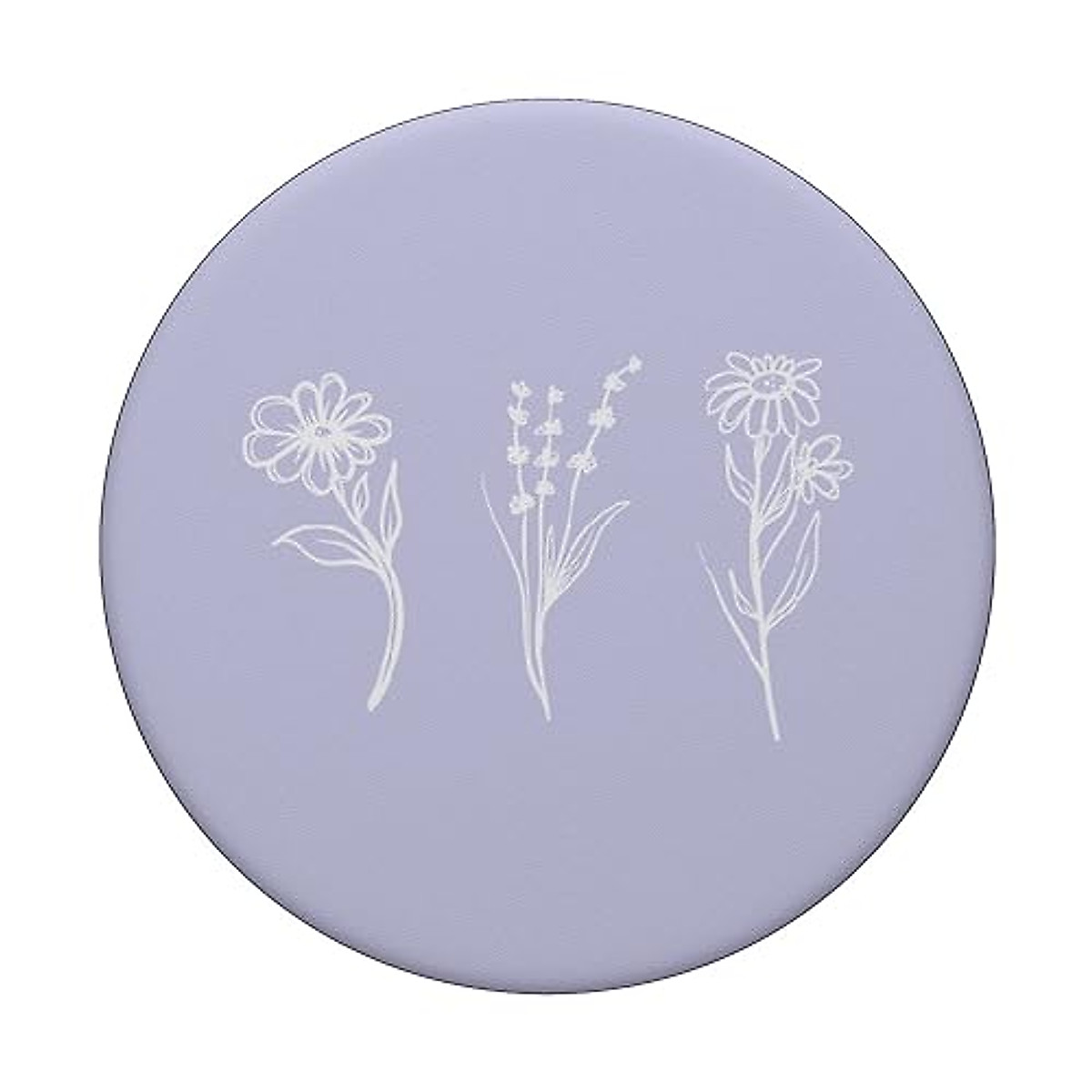 Minimalist Purple-Lavender Floral Pattern Flower PopSockets Standard PopGrip