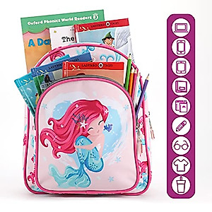 Dodinmi Toddler Backpack for Girls,12.5" Mini Kids Backpacks for Girls,Small Toddler Bookbag with Pencil Bag,Preschool & Daycare Backpack for Kids of 1~6(Girl)