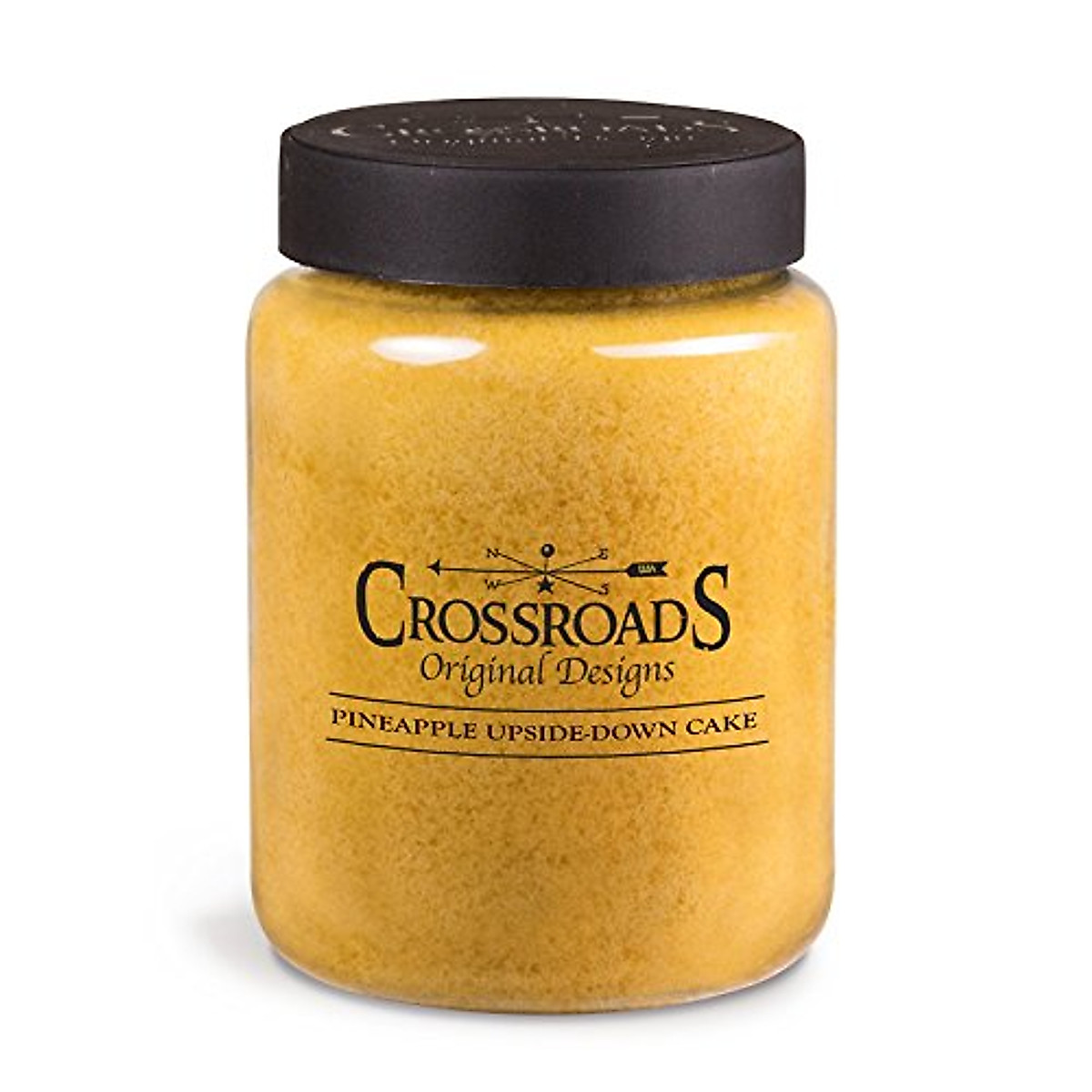 Crossroads Pineapple Upside Down Cake Scented 2-Wick Candle, 26 Ounce, Golden Yellow