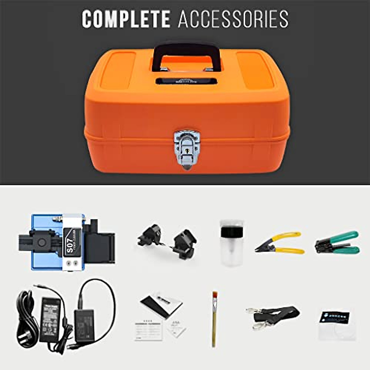 QIIRUN Fusion Splicer AI-6C SM&MM Automatic Fiber Optic Fusion Splicer Kit Core Alignment with 6 Motors Fiber Splicer Machine 8s Splicing 18s Heating