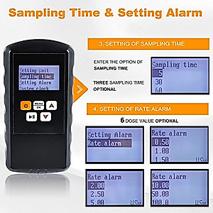 ZWJABYY Geiger Counter,Household Laboratory Hospital Handheld Nuclear Radiation Detector Radiation Dose Alarm,Portable Dosimeter Monitor High Sensitivity Accuracy