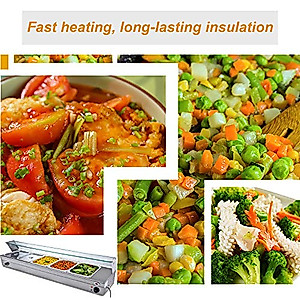 2000W Commercial Buffet Electric Food Warmer, Electric Countertop Food Warmer, Perfect for Restaurants, CE/FCC/CCC/PSE