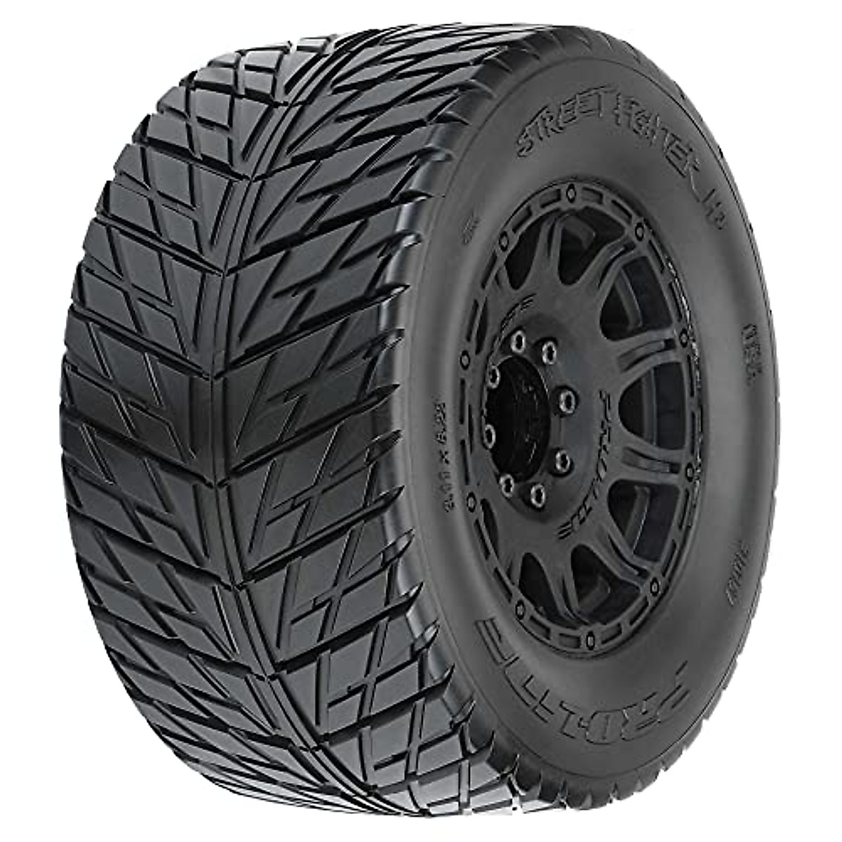 Pro-line Racing 1/8 Street Fighter HP Belted F/R 3.8" MT Mounted 17mm Blk Raid 2 PRO1016710