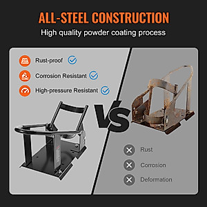 VEVOR Motorcycle Wheel Chock, 1800 lbs Capacity Wheel Cradle Holder, Heavy-Duty Steel Motorcycle Front Wheel Stand with 3 Adjustable Holes, for 15"-21" Off-Road Motorcycles, Standard Motorcycles