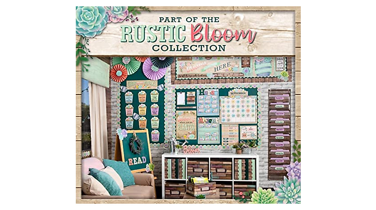 Rustic Bloom Succulent Die-Cut Border Trim for Classrooms