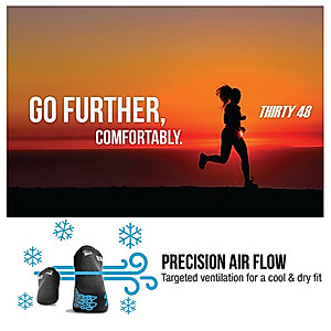 Thirty48 Running Socks for Men and Women Features Coolmax Fabric That Keeps Feet Cool & Dry - 1 Pair or 3 Pairs