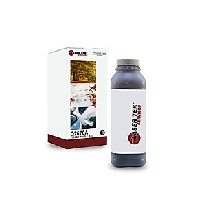 Laser Tek Services Compatible Toner Refill Kit Replacement for HP 308A Q2670A Works with HP Color Laserjet 3500 3500n 3550 3550n Printers (Black, 1 Pack) - 6,000 Pages