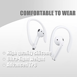 Replacement Airpod Ear Hooks Designed for Apple AirPods 1, 2, 3, Pro and Pro 2 Earbuds Accessories, Anti-Slip, Ergonomic Design, Comfortable Fit for Running, Jogging, Cycling, Gym
