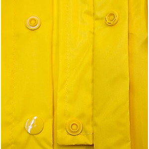RK Safety Rain Wear RW-PP-YEL33 Yellow PVC Polyester 3-Piece Rain Suit | Jacket, Hoodie, Pants (Yellow, Extra Large)