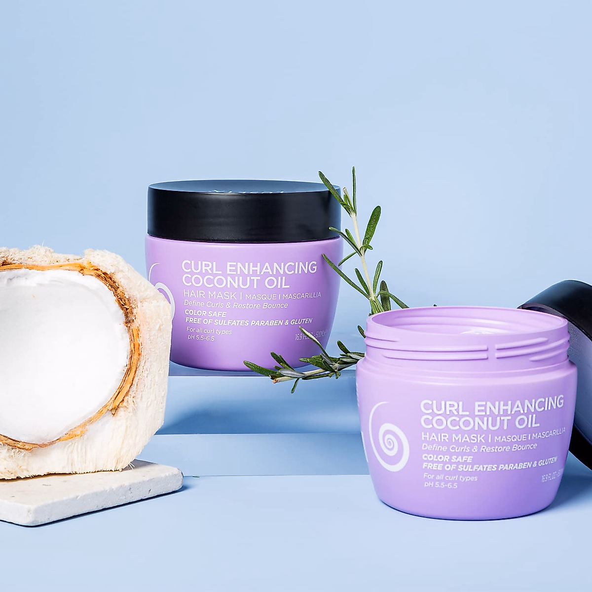 Luseta Curl Enhancing Coconut Oil Shampoo & Conditioner Set and Leave in Conditioner and Curly Hair Mask