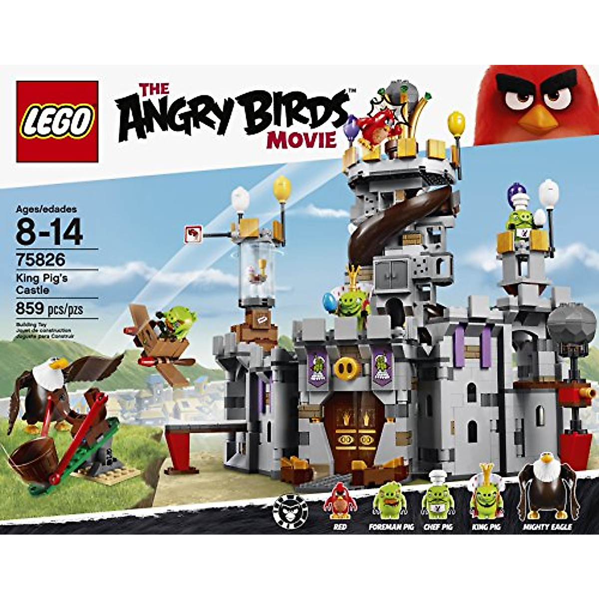 LEGO Angry Birds 75826 King Pig's Castle Building Kit (859 Piece)