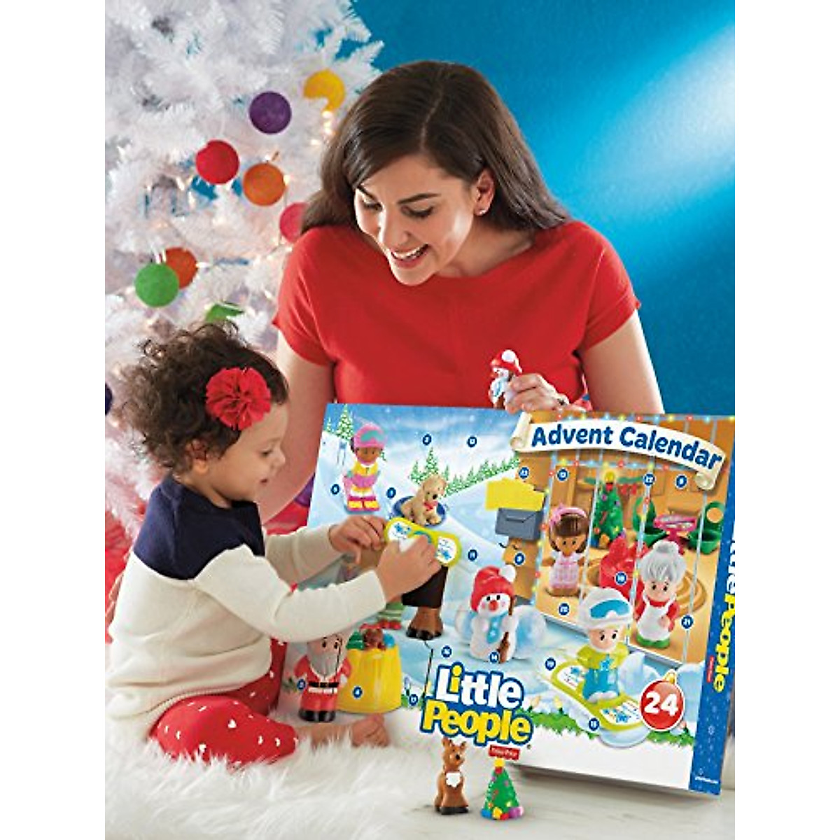 Fisher-Price Little People Toddler Toys Advent Calendar, Set Of 24 Figures & Accessories For Christmas Play Ages 1+ Years