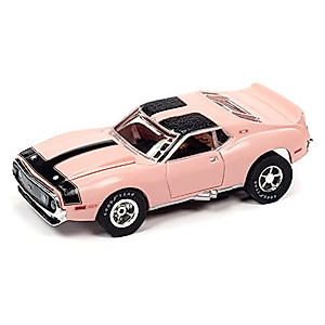 Auto World Xtraction R35 1971 AMC Javelin AMX Pink HO Scale Slot Car