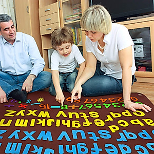 Toddlers Toys Felt-Alphabet Letters Numbers for Preschool Learning Activity with 107 Pieces ABC Upper Lower Case Letters, Numbers Children Felt Wall Sensory Activity Toys