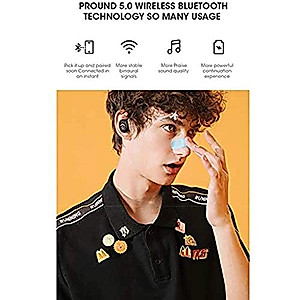 TBIIEXFL Headset Touch Function with Charging Box Stereo Headphones in-Ear Built-in Microphone Headphones Sports Subwoofer