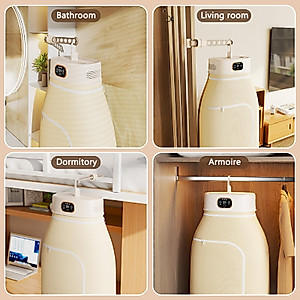 GloExo Powerful Heating Portable Cloth Dryer,Mini Electric Machine for Apartment Laundry Travel RV,UV/Time Set/2 Modes/Quiet/Safety/Save Electricity,Let Cloth Bask in the Sun,Quick Easy to Use