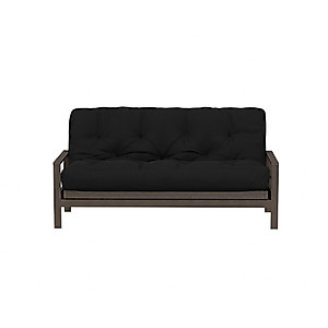 Royal Sleep Products by The Futon Factory 12 inch Foam Futon Mattress - Solid Black Fabric - Full Size - CertiPUR Certified Foams - Made in USA - (Frame not Included)