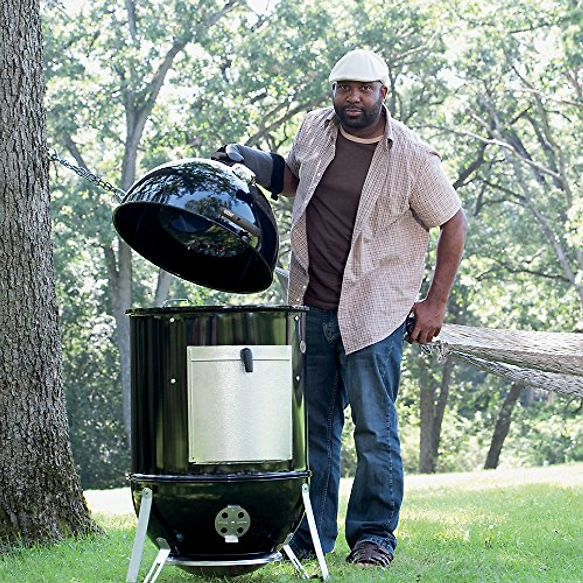 Weber 22-inch Smokey Mountain Cooker, Charcoal Smoker,Black