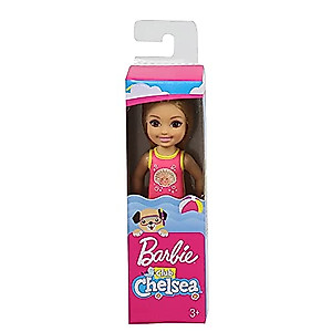 Barbie Club Chelsea Beach Doll, 6-inch, Pink and Yellow Sea Shell Bathing Suit