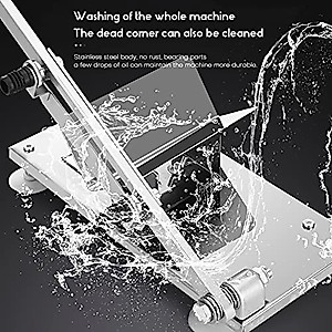 Manual Frozen Meat Slicer,WOOW DEPOT Stainless Steel Deli Meat Cutter Beef Mutton Slicing Machine Adjustable Vegetable Cheese Food Cleaver for Home Hotpot Korean BBQ