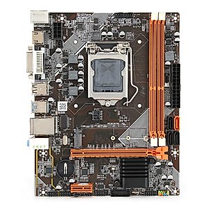 Hopcd Desktop Computer M-ATX Motherboard, DDR3 LGA1155 CPU for Intel B75 Mainboard, RTL8111H Gigabit Network Card, M.2 NVME+NGFF Dual-Mode, SATA3.0/USB3.0/6-Channel Audio Chip