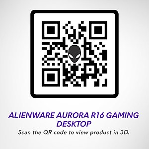 Alienware Aurora R16 Gaming Desktop - Intel Core i7-13700F, 16GB DDR5 RAM, 512GB SSD + 1TB HDD, NVIDIA GeForce RTX 4060 8GB GDDR6 Graphics, Windows 11 Home, 1 Year Premium Support - Basalt Black