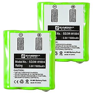 Synergy Digital 2-Way Radio Battery, Compatible with Motorola KEBT-650 2-Way Radio Battery Combo-Pack includes: 2 x SD2W-H1004 Batteries