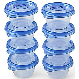 Glad Food Storage Containers - Mini Round Containers - 4 Ounce - 8 Containers