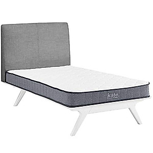 Modway Kate 6” Twin Innerspring Mattress - Firm 6 Inch Twin Innerspring Mattress- 10-Year Warranty