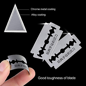 Safety Razor for Professional Barber Shop or Home, Stainless Steel Portable Classic Double Edge Safety Shaving Razor for Men